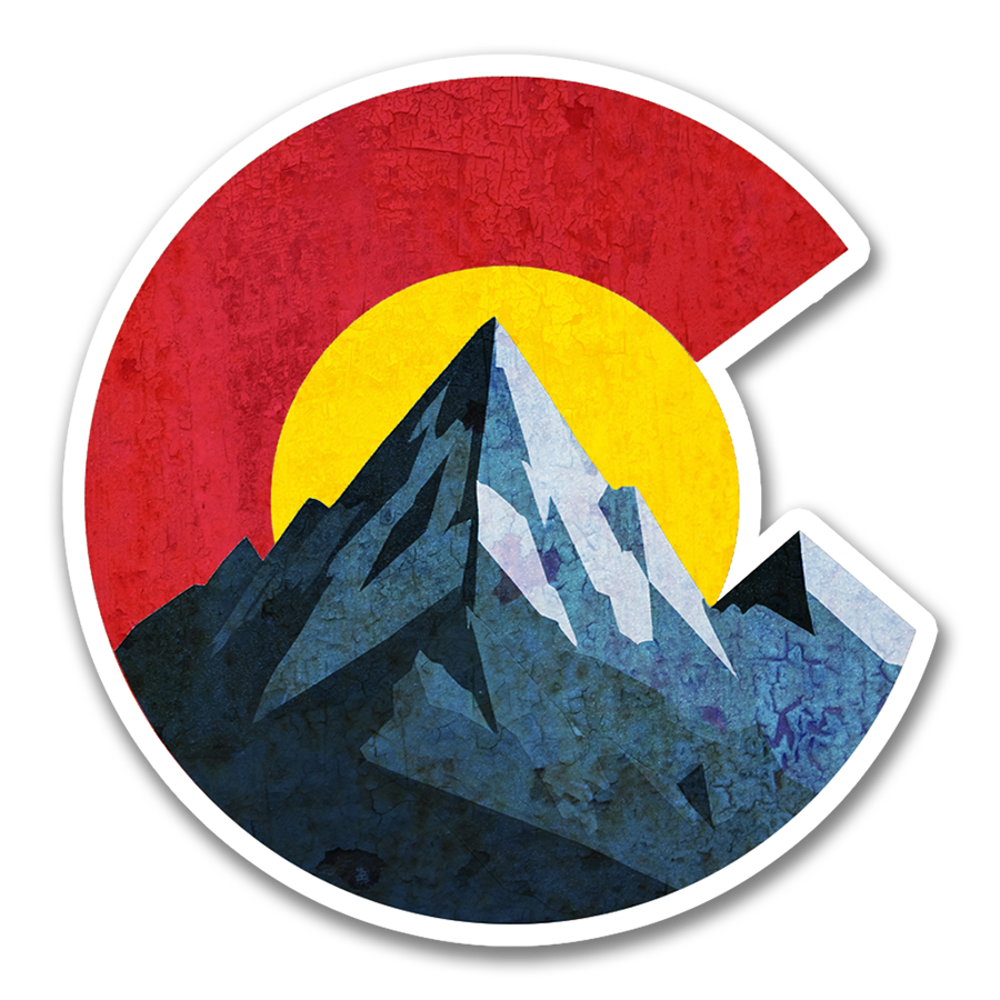 Colorado C Mountain Sticker – Sock Harbor
